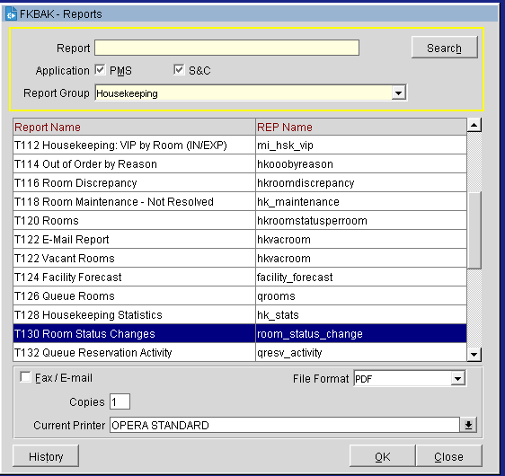 Report T-120. HSK Room Status per Room | GOBERNANTA´S BLOG
